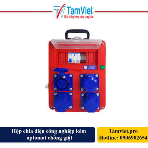 Hộp chia điện công nghiệp kèm aptomat chống giật